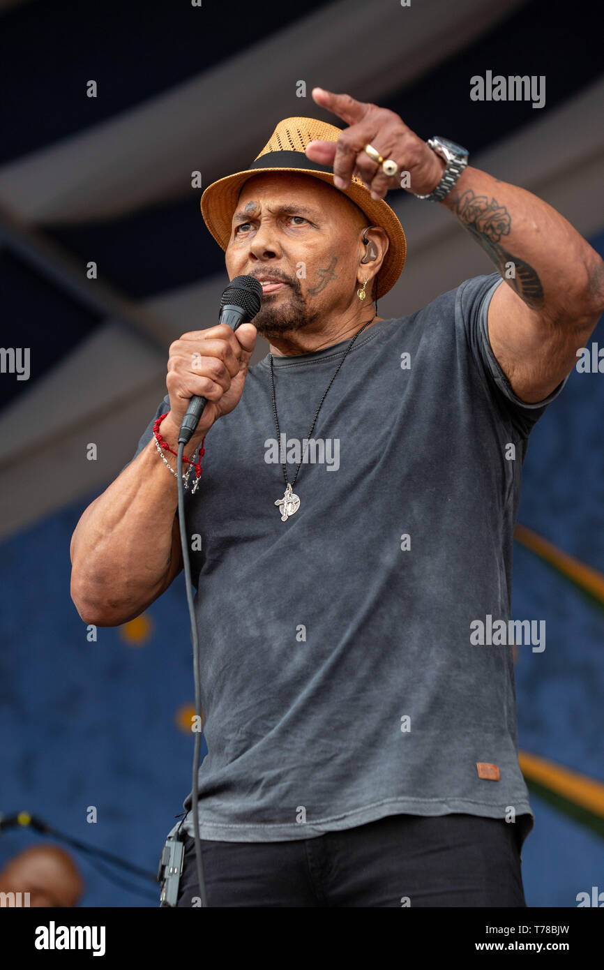 May 4, 2019 - New Orleans, Louisiana, U.S - Singer AARON NEVILLE during ...