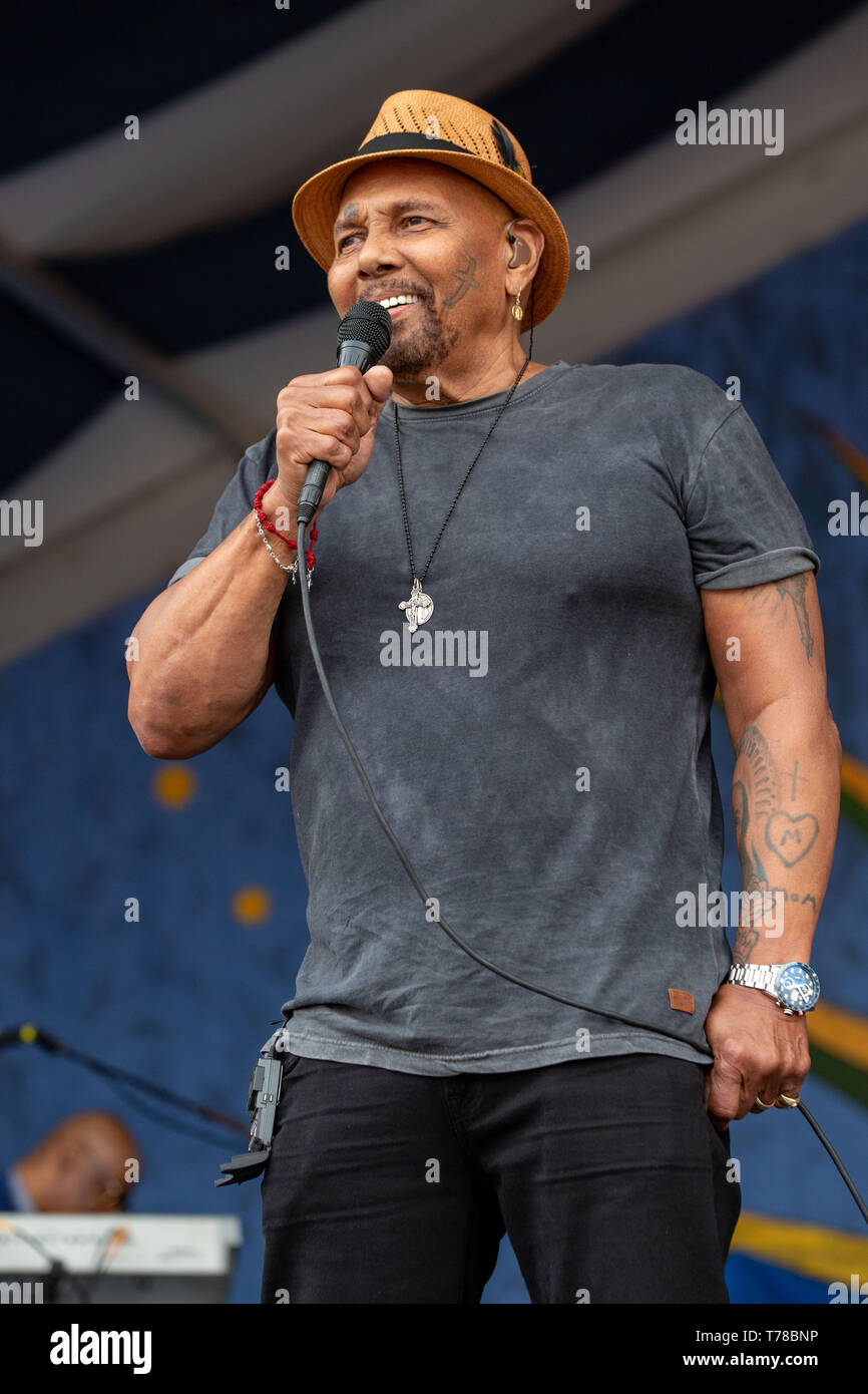 May 4, 2019 - New Orleans, Louisiana, U.S - Singer AARON NEVILLE during ...