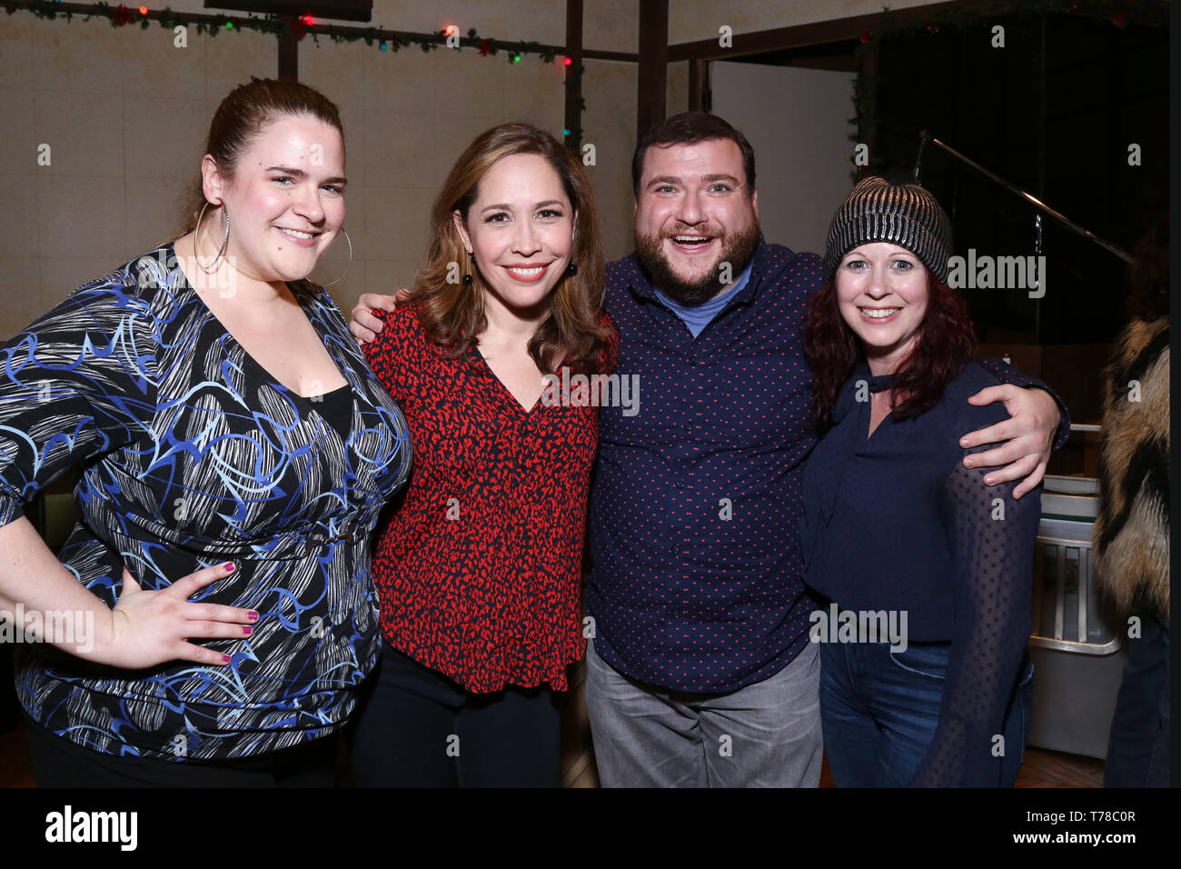 Stars visit the cast of Smart Blonde backstage at the 59 E 59 Theaters ...