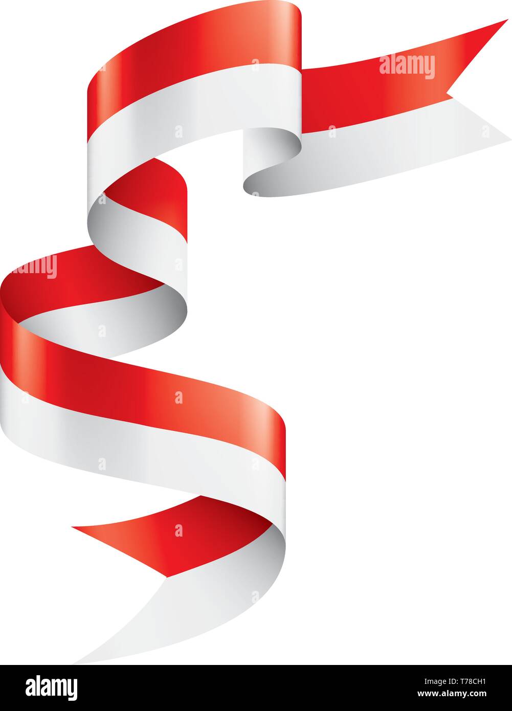 Indonesia flag, vector illustration on a white background Stock Vector ...