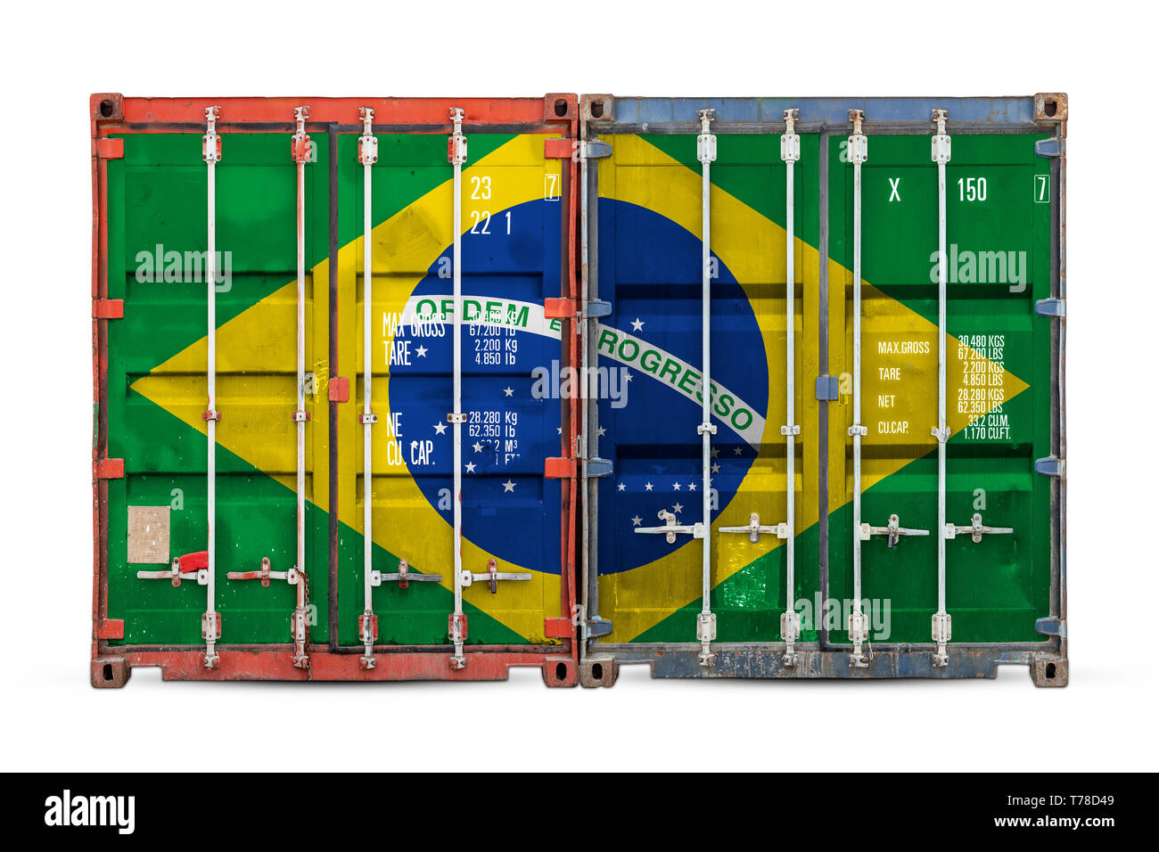 The concept of Brazil export-import and national delivery of goods ...