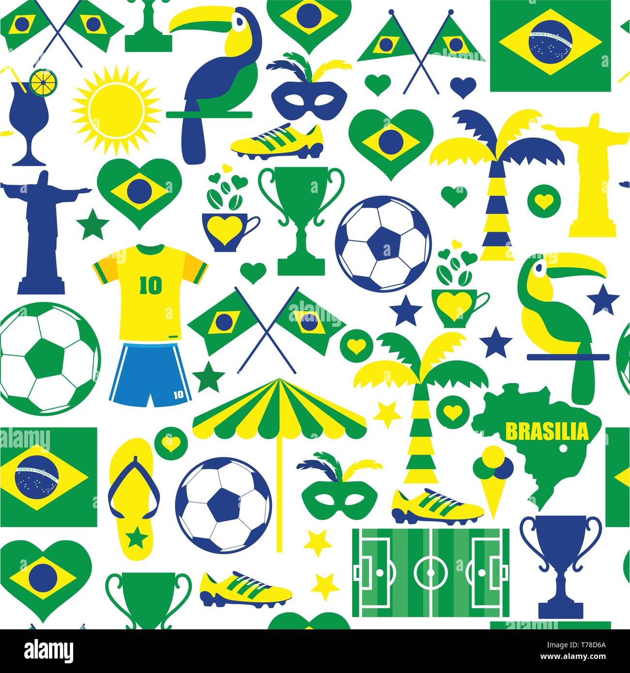 Brazil seamless pattern Stock Vector Image & Art - Alamy
