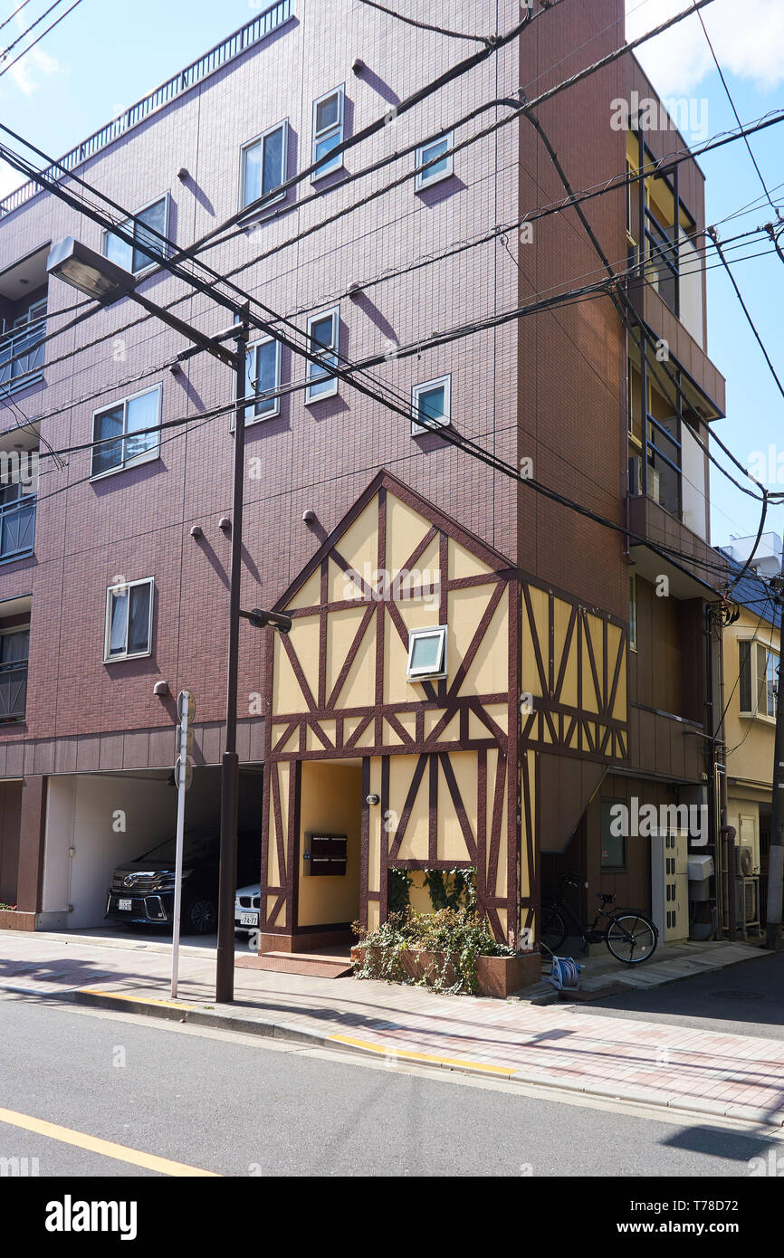 Brick building in Asakusa, Tokyo, with one strange corner designed to ...