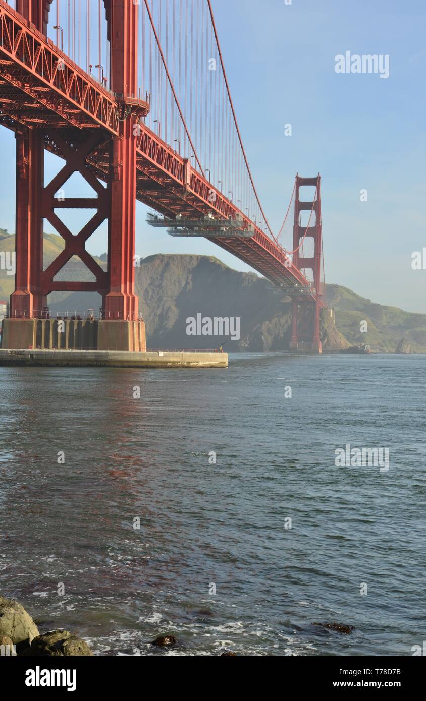 Golden gate bridge tower fence hi-res stock photography and images - Alamy