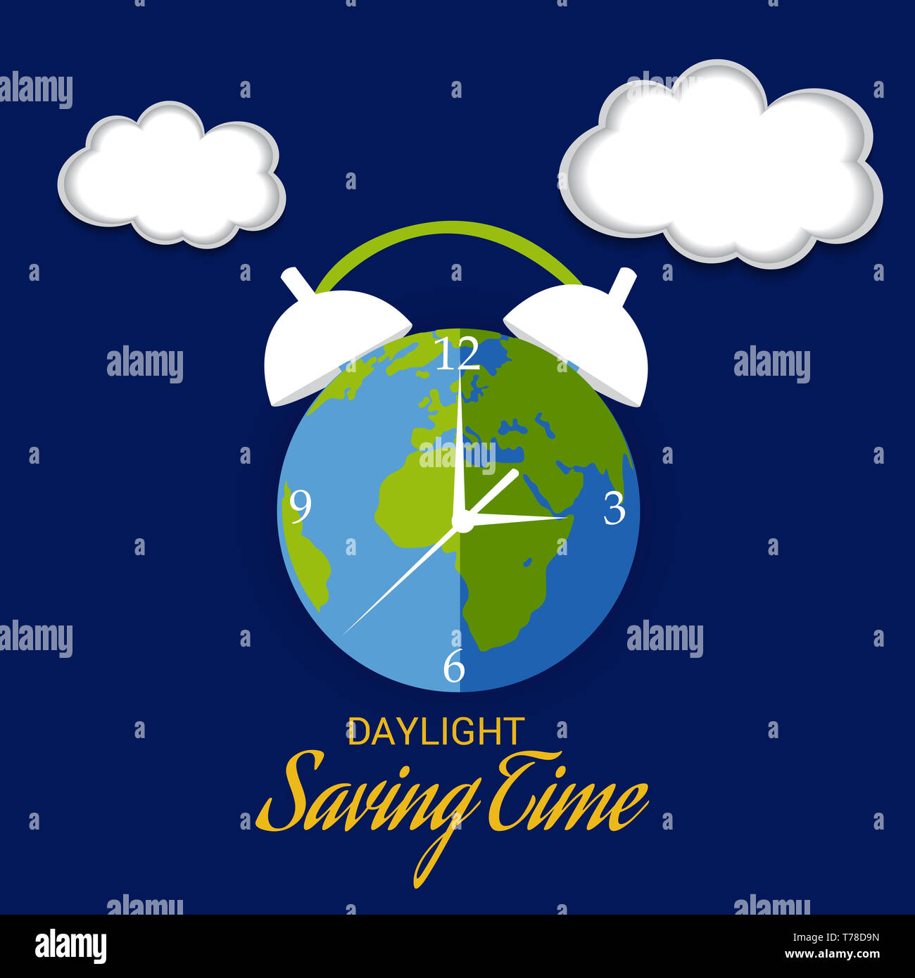 Vector illustration of a Banner for Change your clocks message for ...