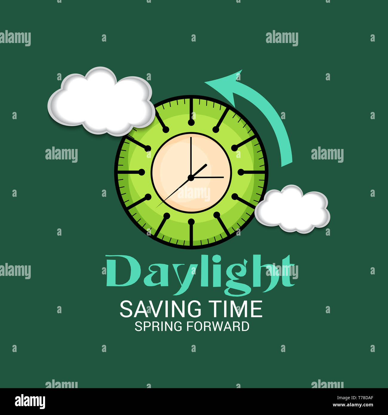 Vector illustration of a Banner for Change your clocks message for ...