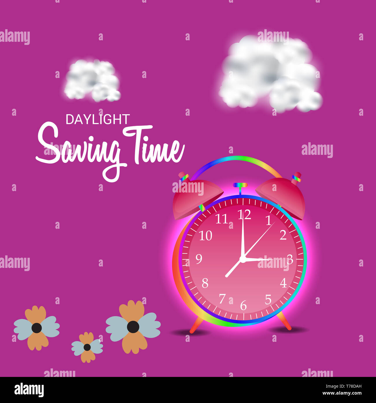 Vector illustration of a Banner for Change your clocks message for ...
