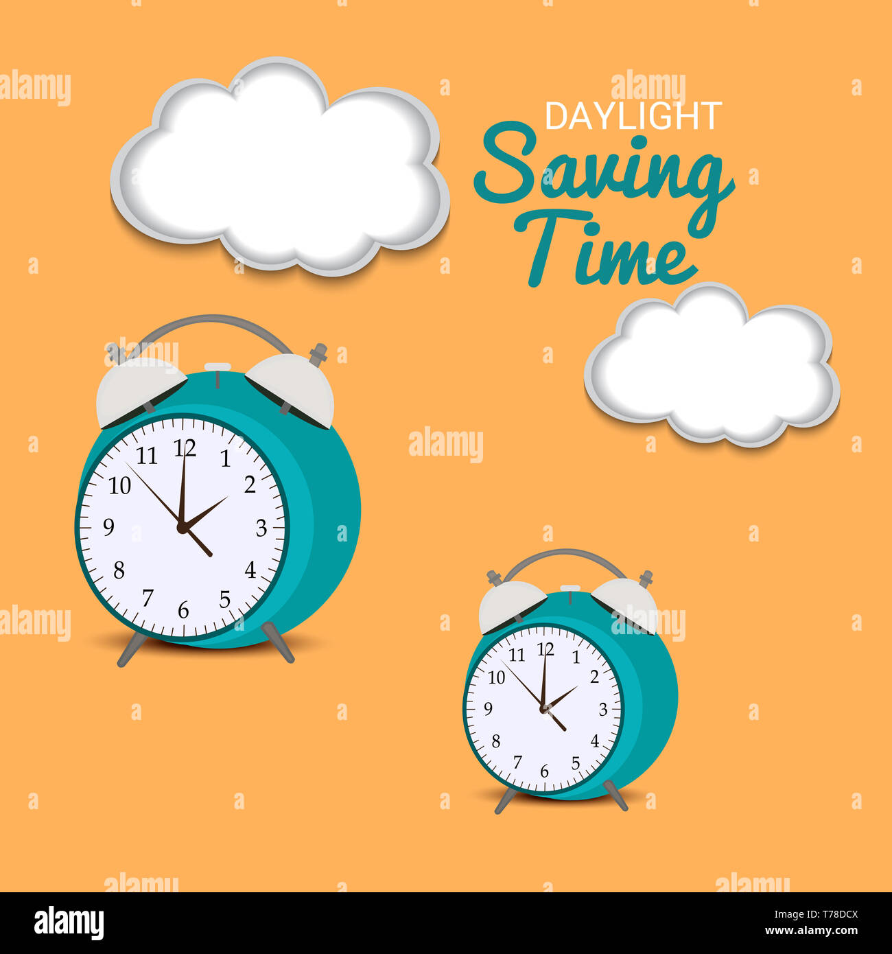 Vector illustration of a Banner for Change your clocks message for ...