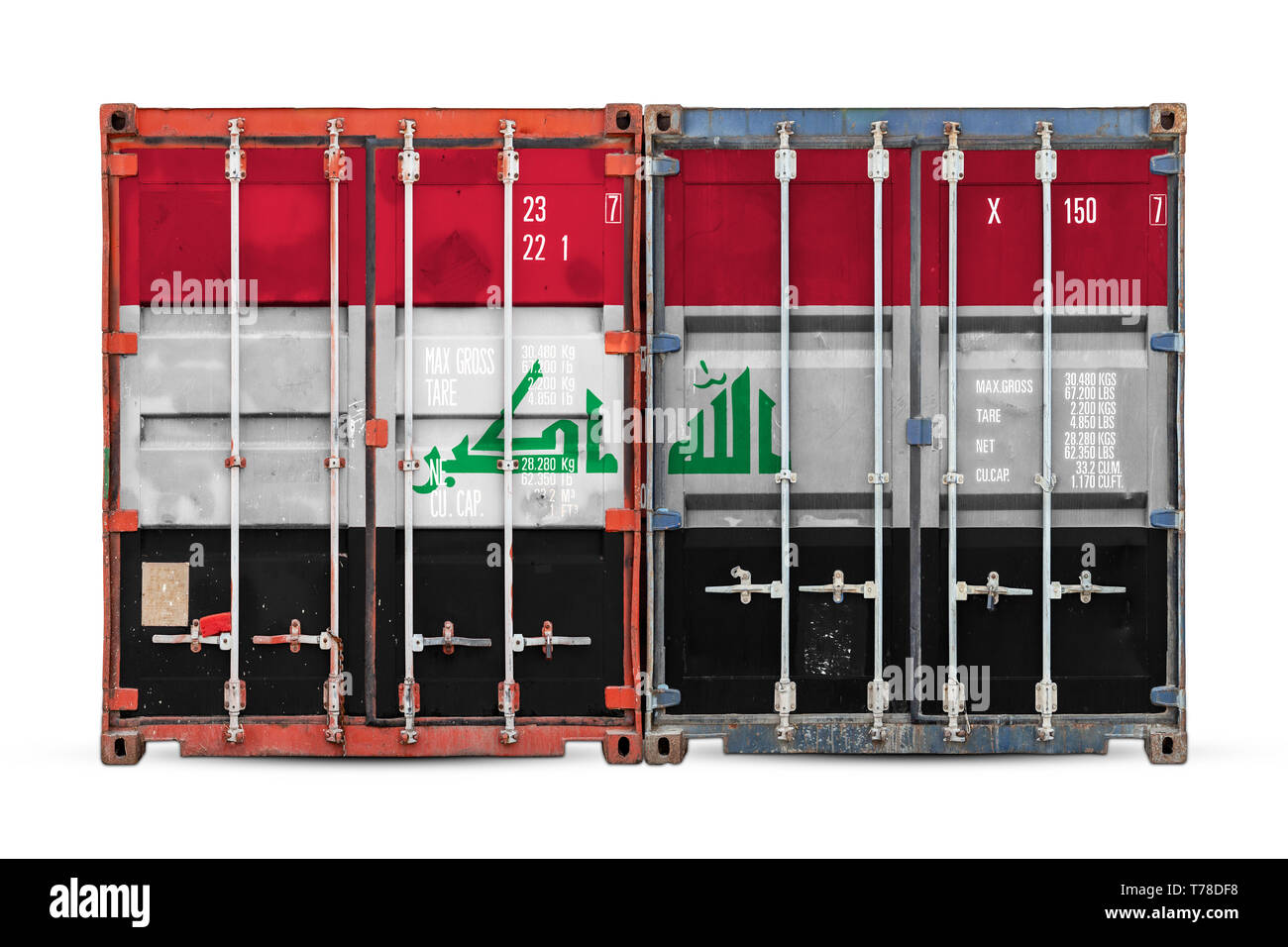 The concept of Iraq export-import and national delivery of goods. Close ...