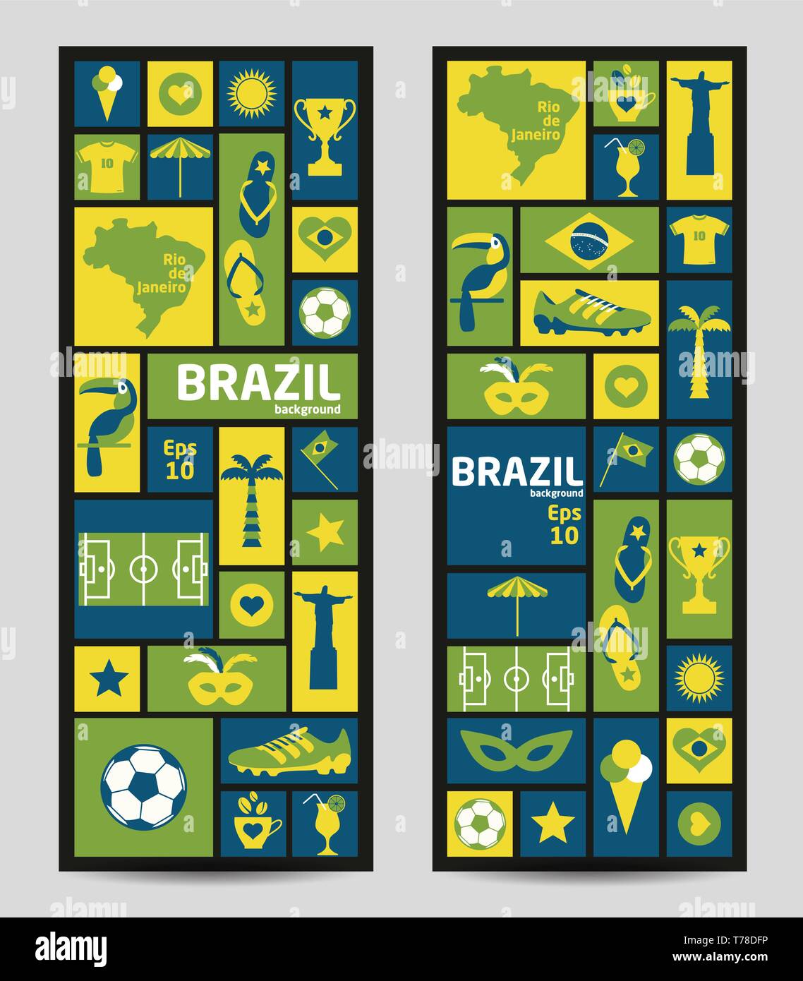 Vector Illustration of Brazil. Banners Stock Vector Image & Art - Alamy