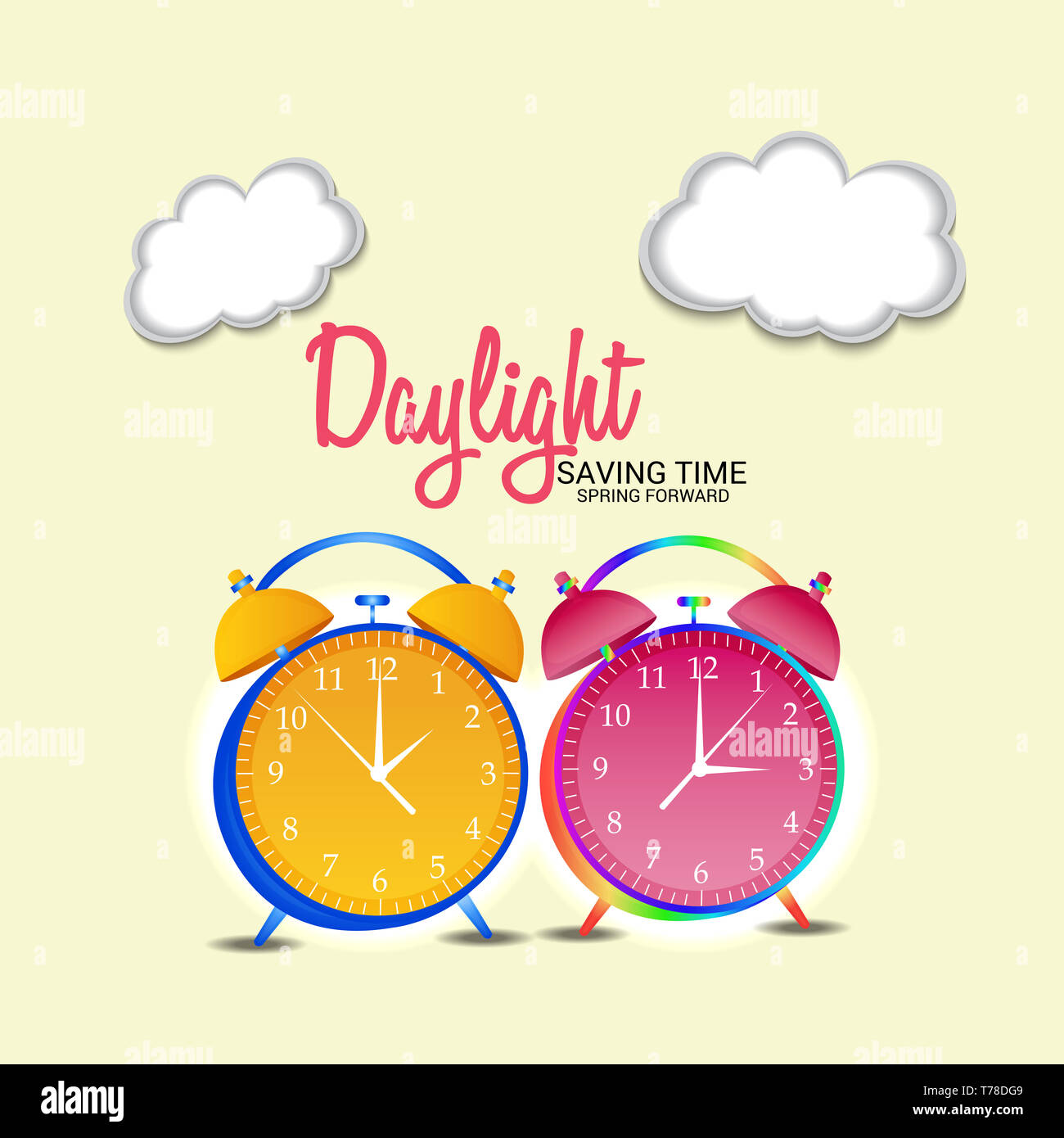 Vector illustration of a Banner for Change your clocks message for ...