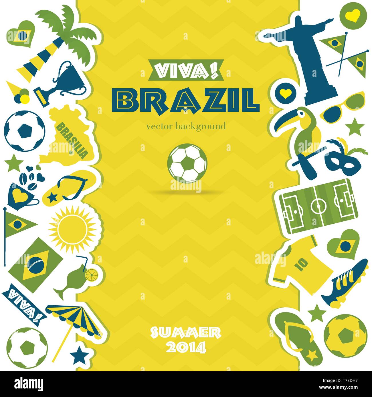 Brazil icons set. Vector elements for your design Stock Vector Image ...