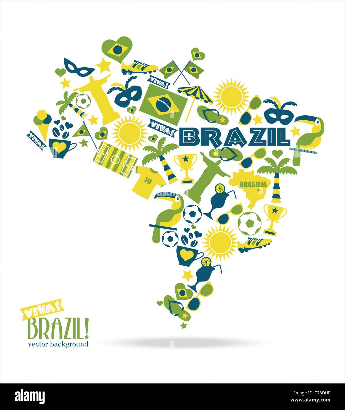 Brazil background. Illustration map of Brasil Stock Vector Image & Art ...