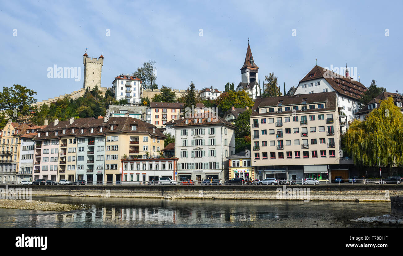 Lucerne, Switzerland - Oct 23, 2018. Historic building in Lucerne ...