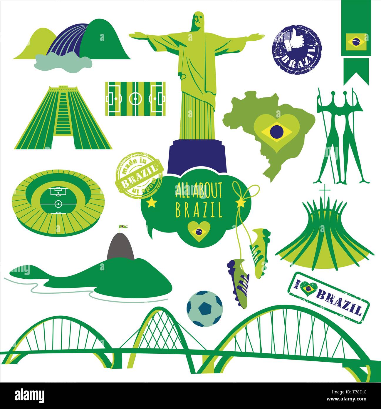 Vector illustration of Brazil Stock Vector Image & Art - Alamy