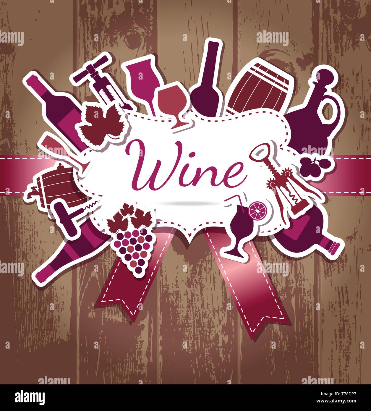 Wine menu background Stock Vector Image & Art - Alamy