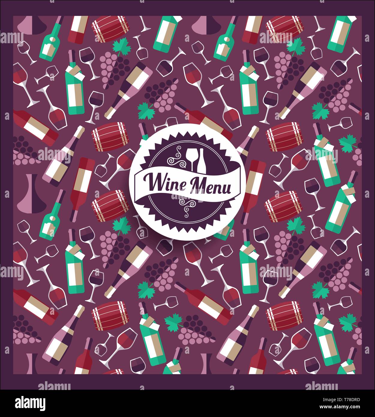 Wine menu card Stock Vector Image & Art - Alamy