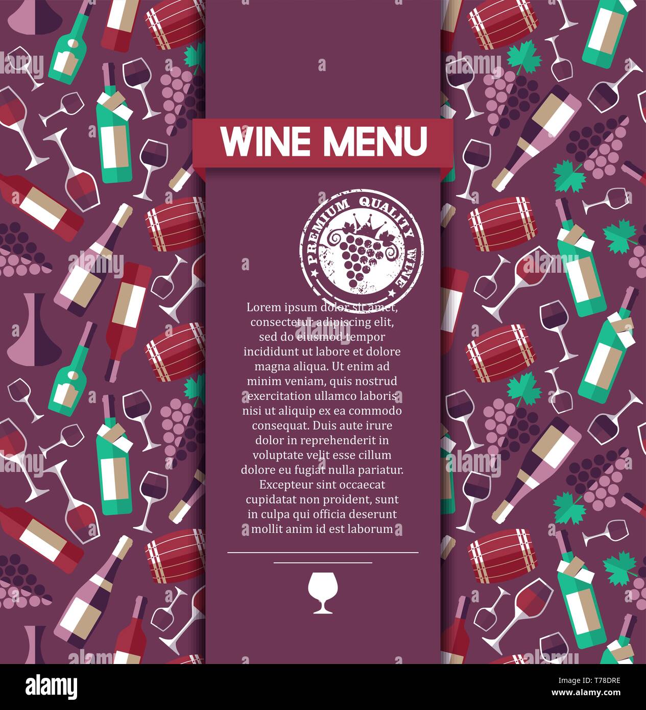 Wine menu card Stock Vector Image & Art - Alamy