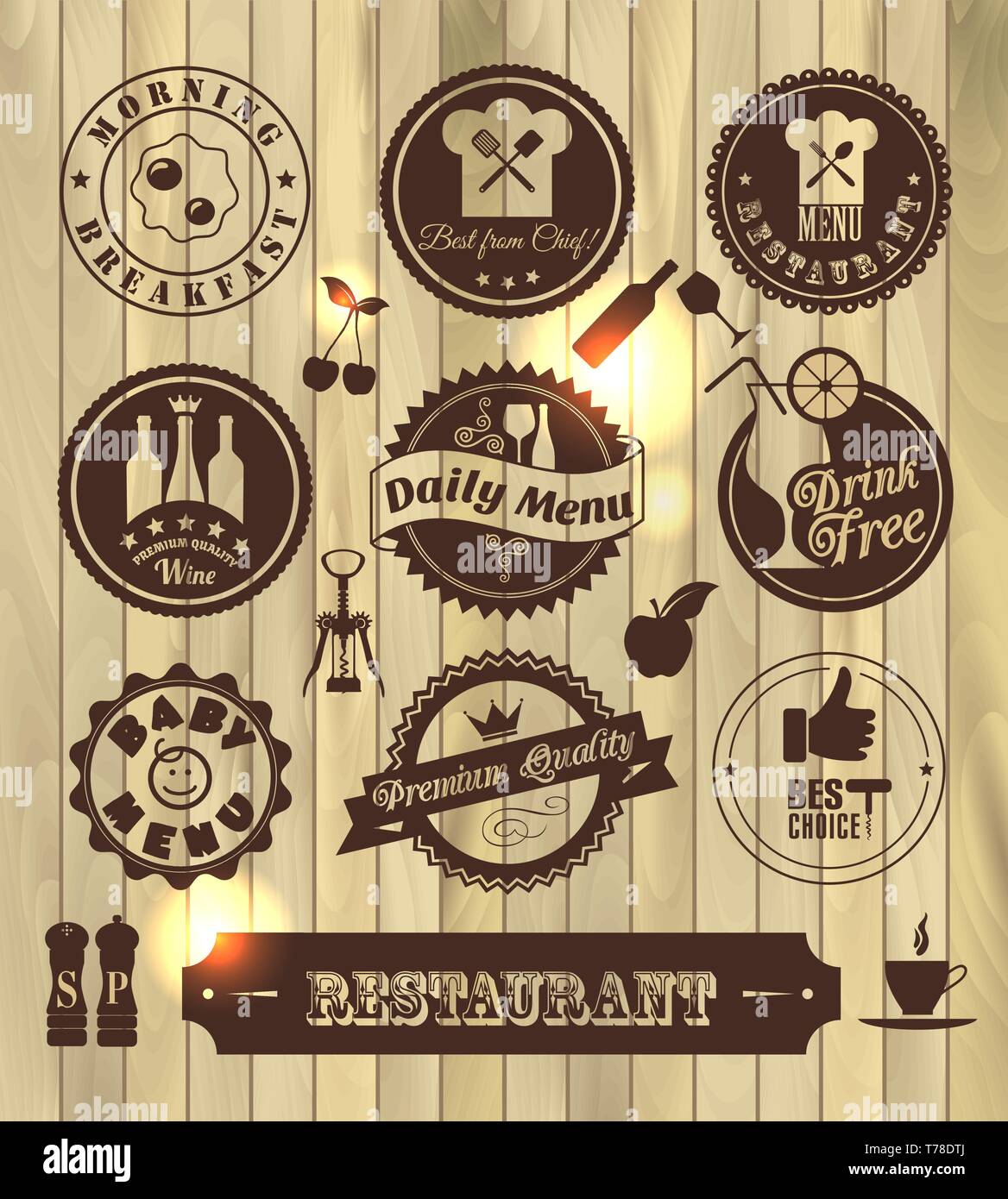 Kitchen label set Stock Vector Image & Art - Alamy