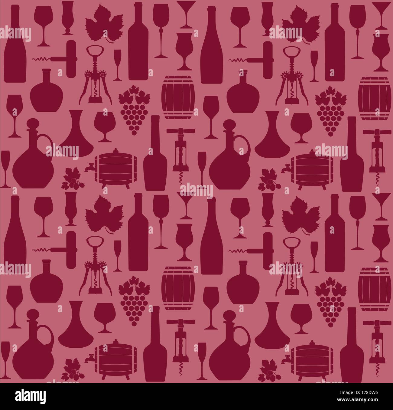 Wine seamless pattern background. Vector stock illustration Stock ...
