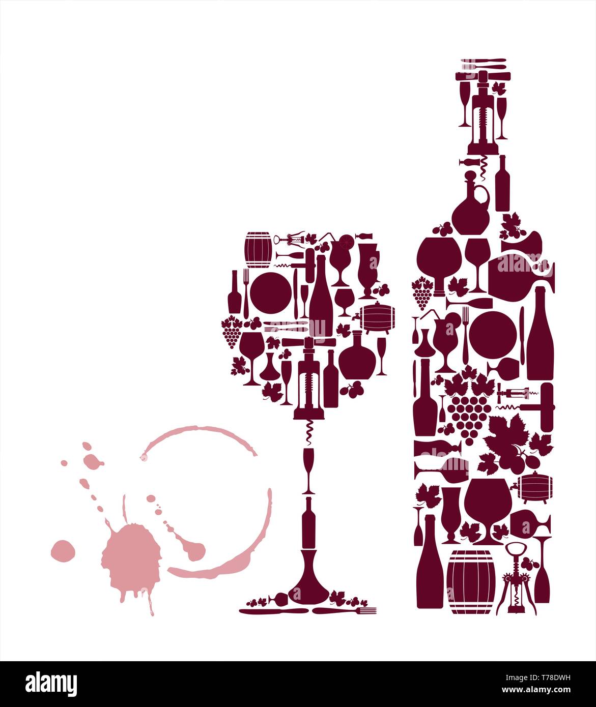 Wine menu background. Vector stock illustratio. Card menu Stock Vector ...