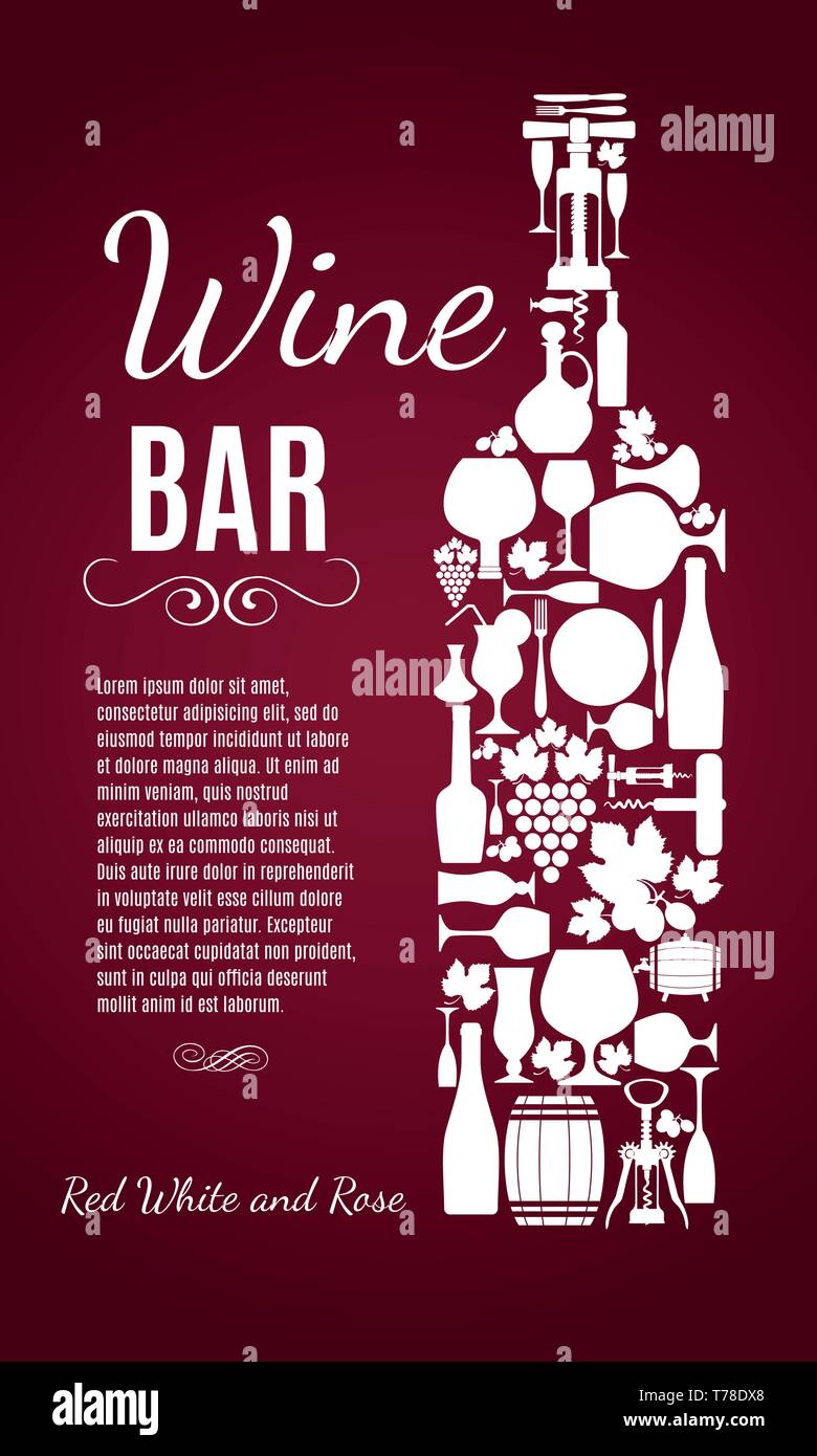 Wine menu background. Vector stock illustratio. Card menu Stock Vector ...