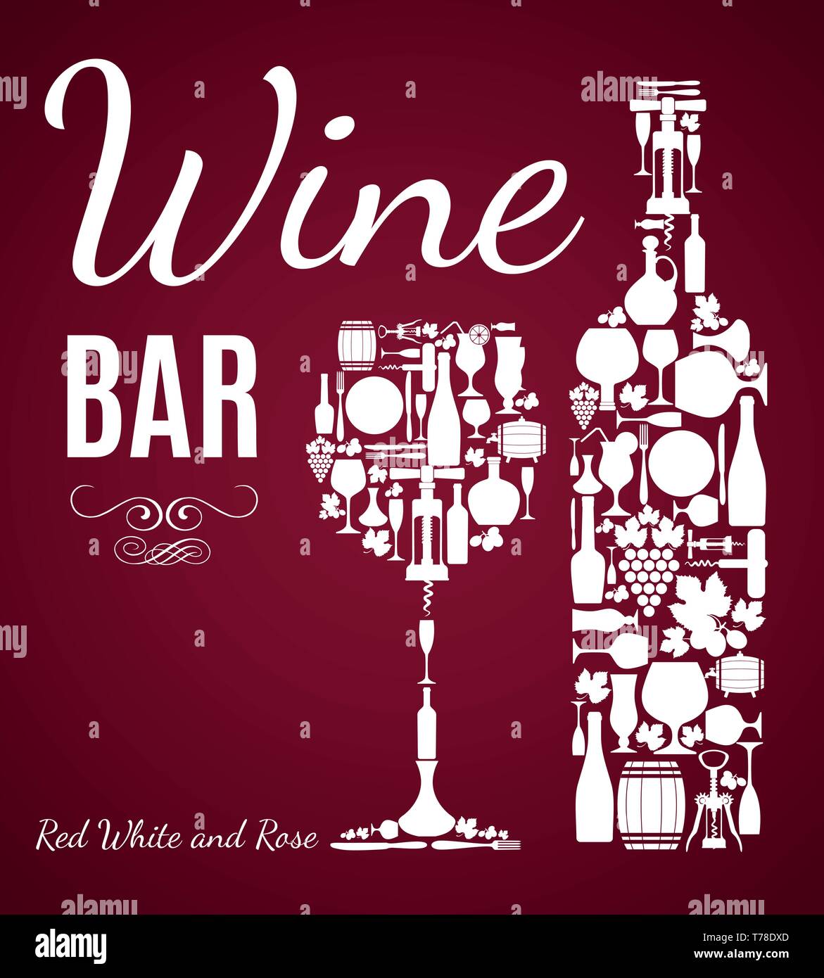 Wine menu background. Vector stock illustratio. Card menu Stock Vector ...