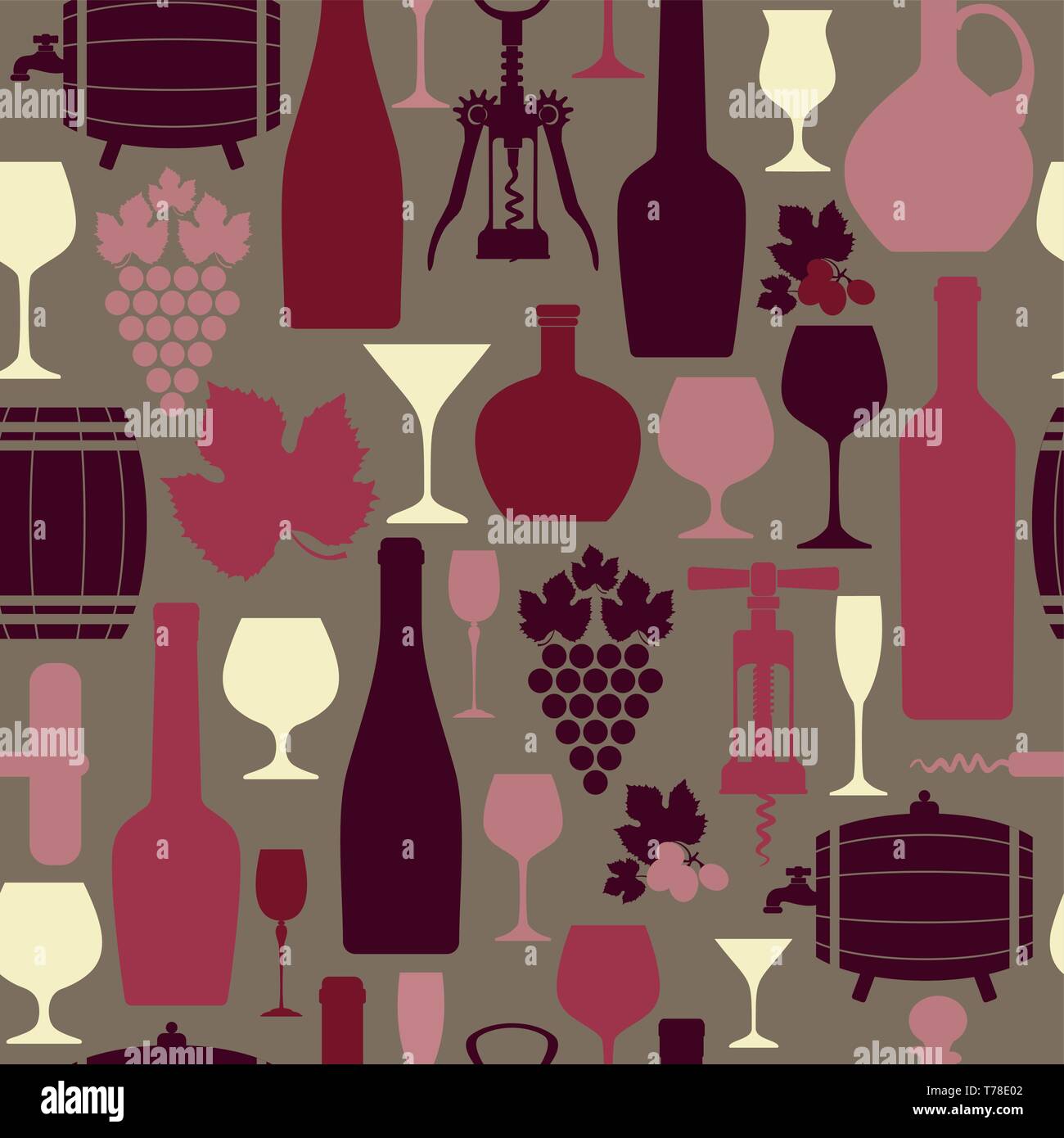 Wine seamless pattern background. Vector stock illustration Stock ...