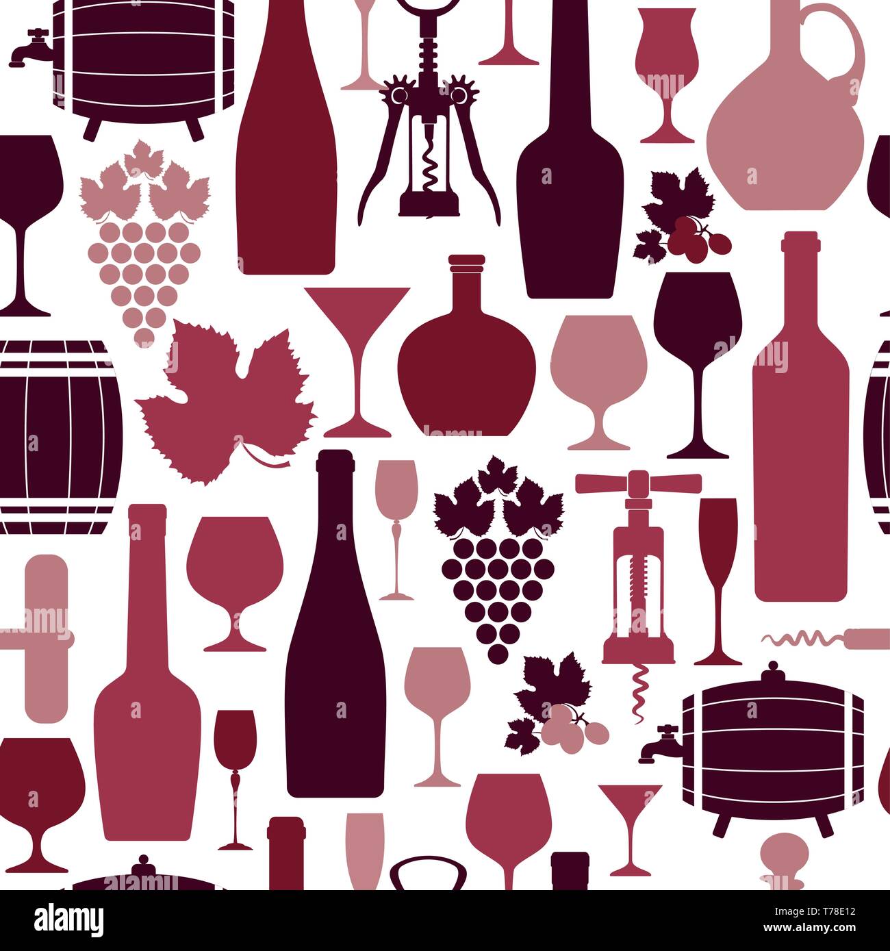 Wine seamless design pattern. Vector stock illustration Stock Vector ...