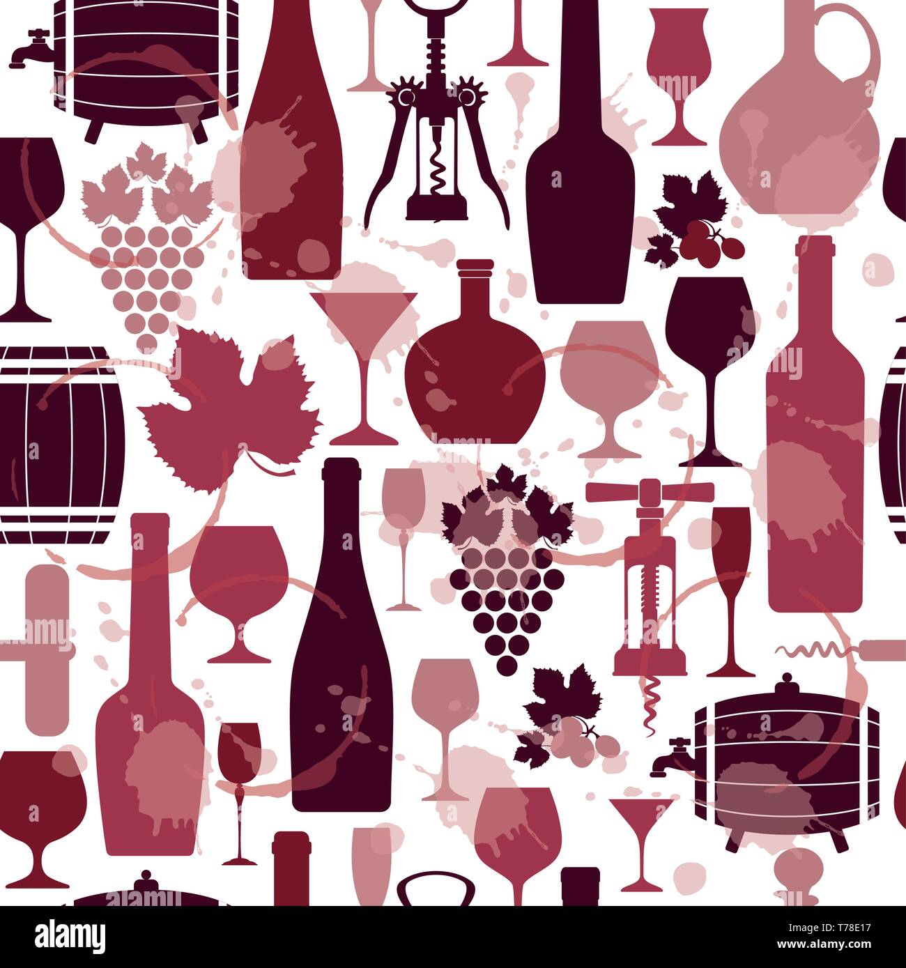 Wine seamless design pattern. Vector stock illustration Stock Vector ...