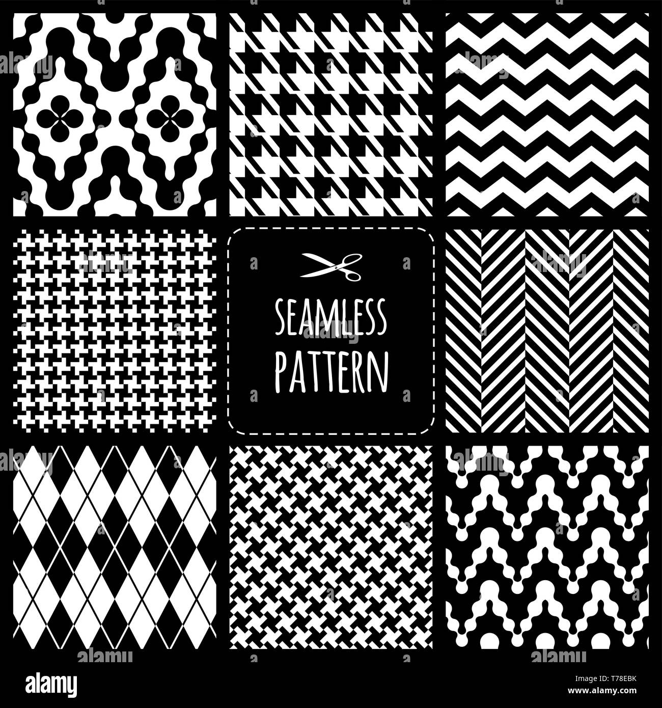 Classic seamless background green Black and White Stock Photos & Images ...