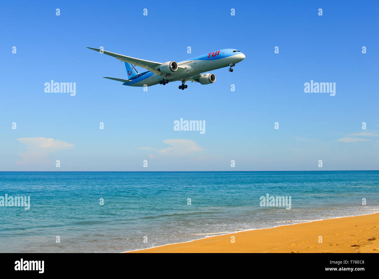 Phuket, Thailand - Apr 4, 2019. TUI Airways Boeing 787-9 Dreamliner (G ...