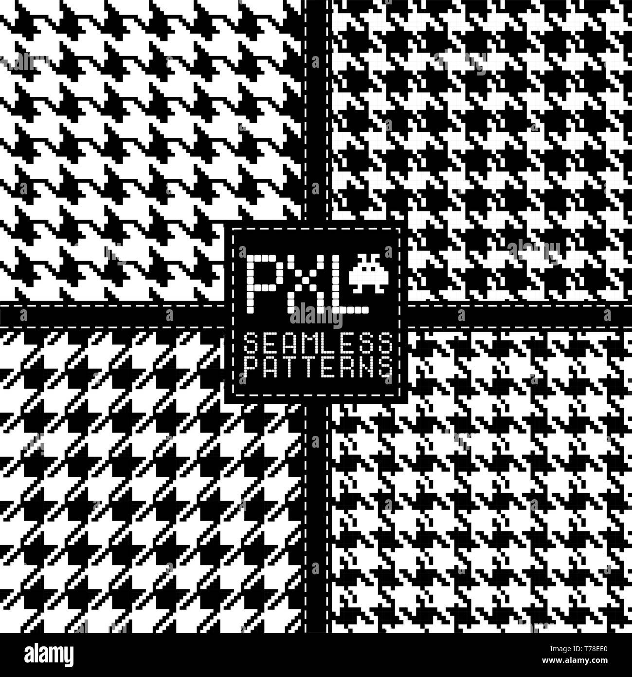 Seamless fashion pattern of pixel style. Trend texture for textile ...