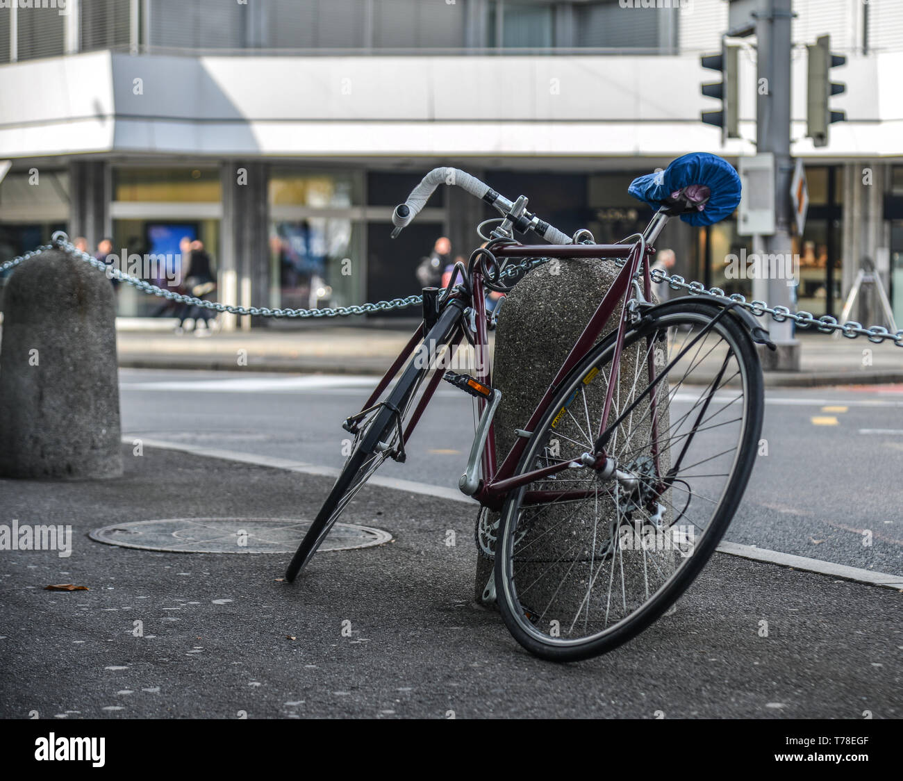 Bicycle on street in Luzern, Switzerland. Europeans love to use ...
