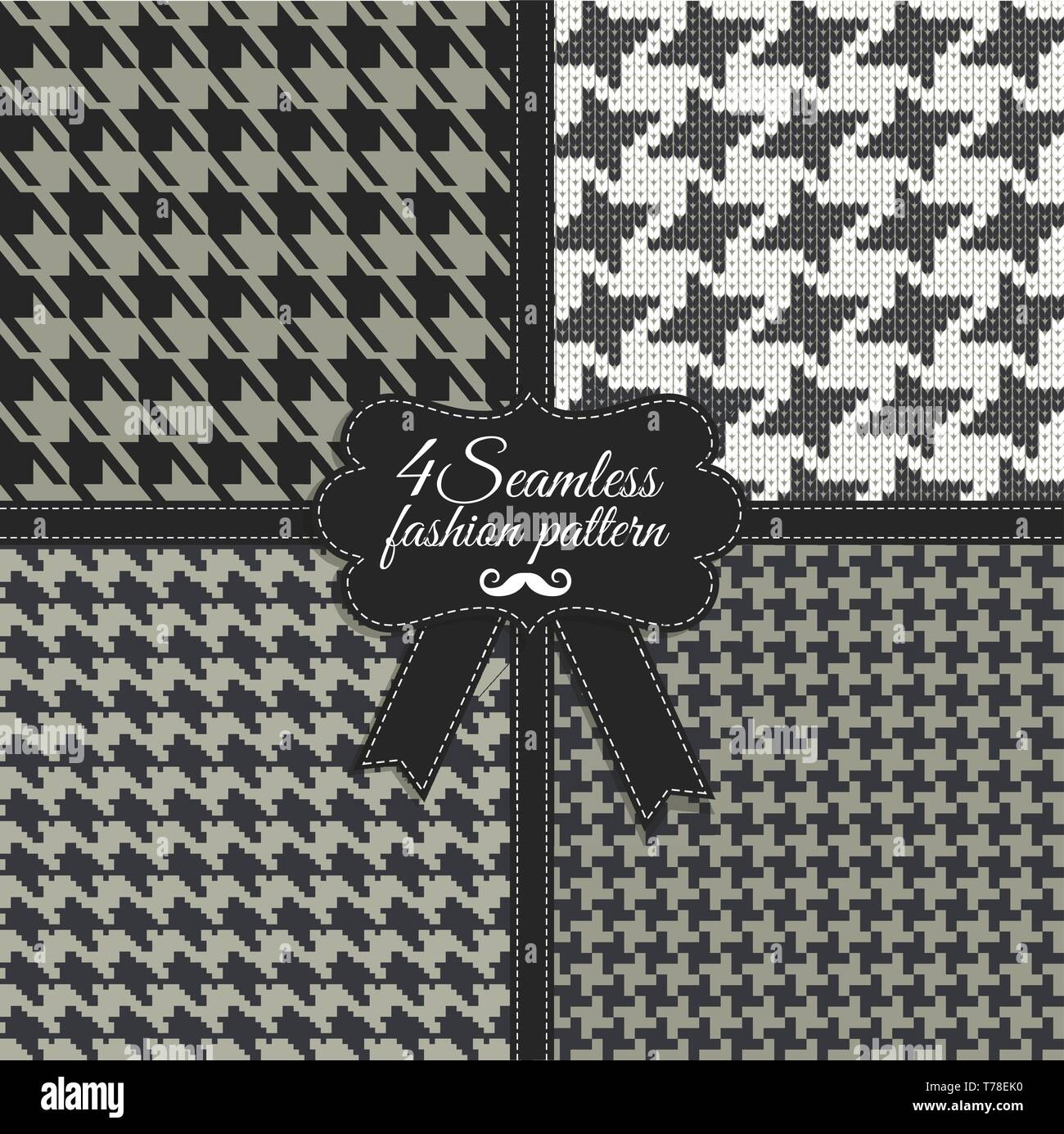 Seamless fashion pattern. Vector set design pattern Stock Vector Image ...