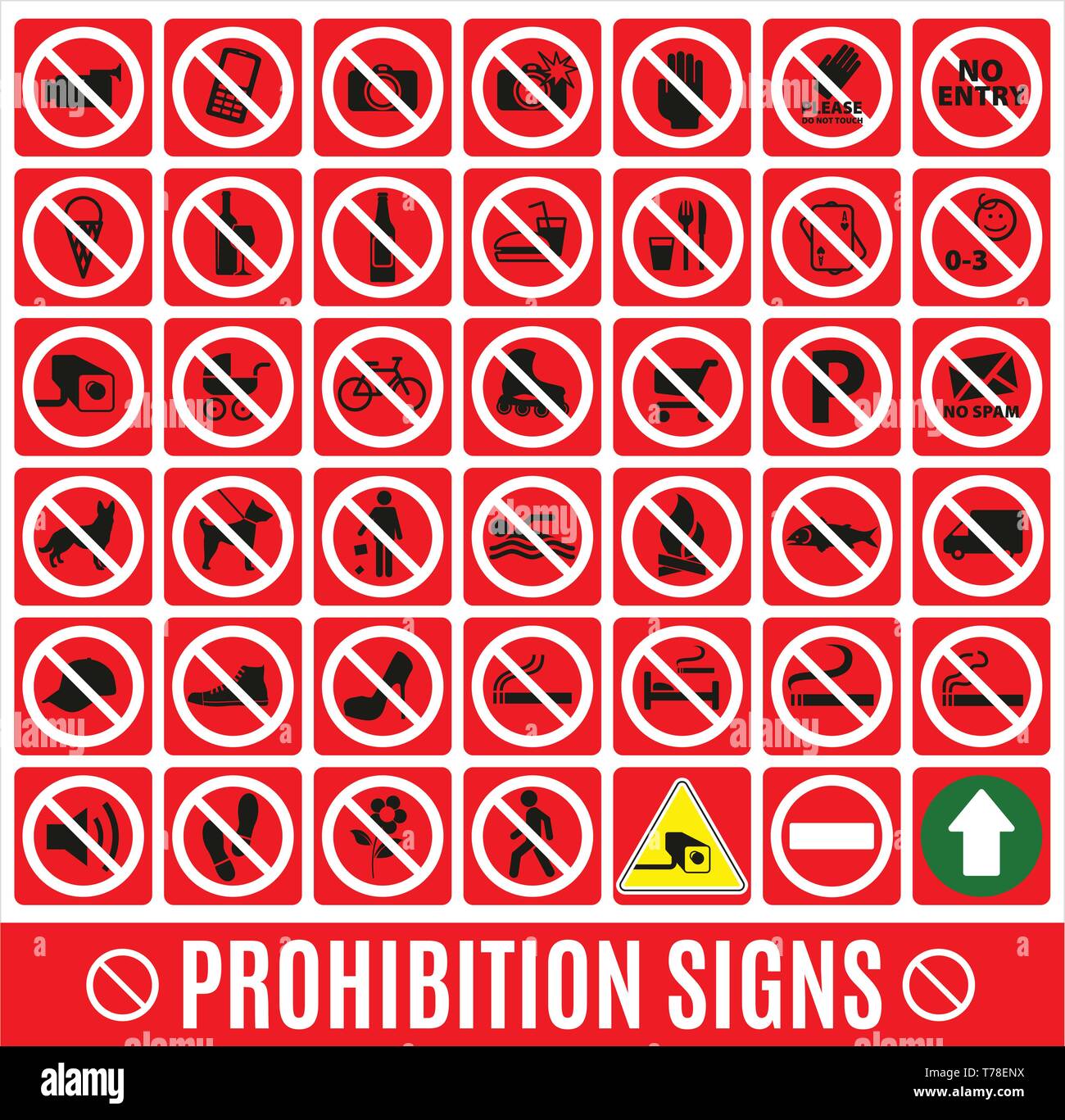 Prohibition set symbol Stock Vector Image & Art - Alamy