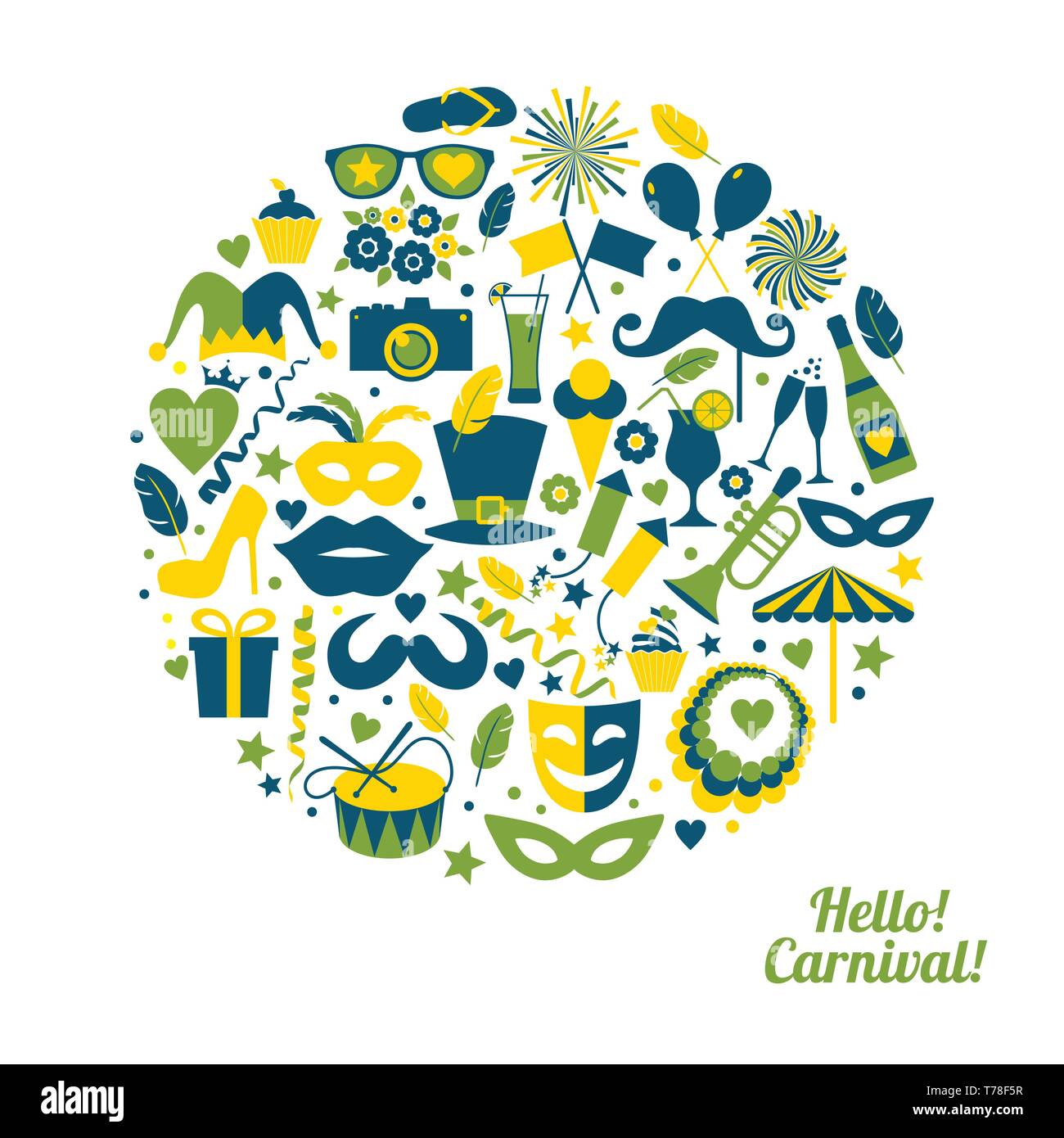 Carnival vector illustration in circle Stock Vector Image & Art - Alamy