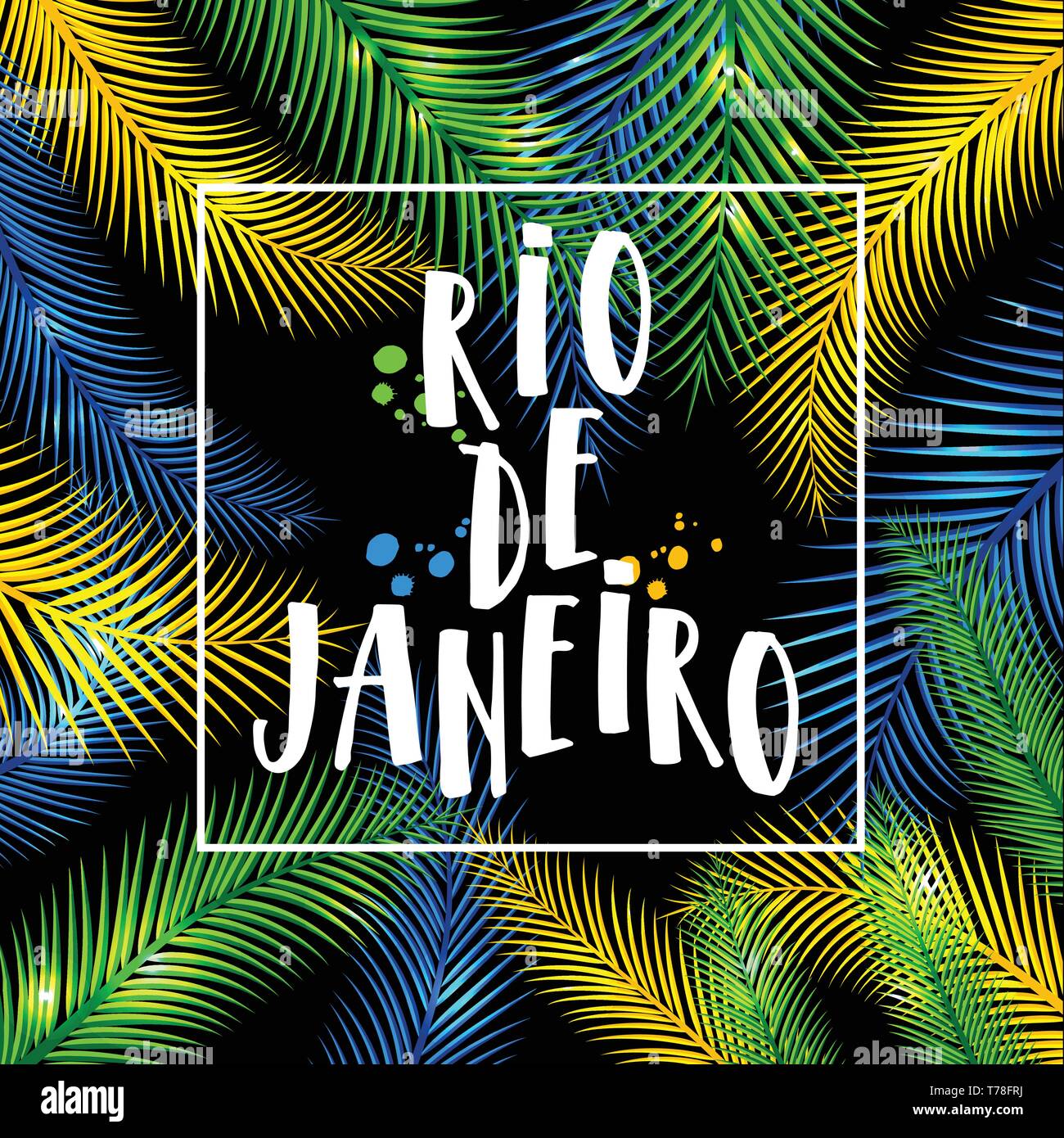 Illustration of Rio de Janeiro from Brazil vacation of colors of the ...