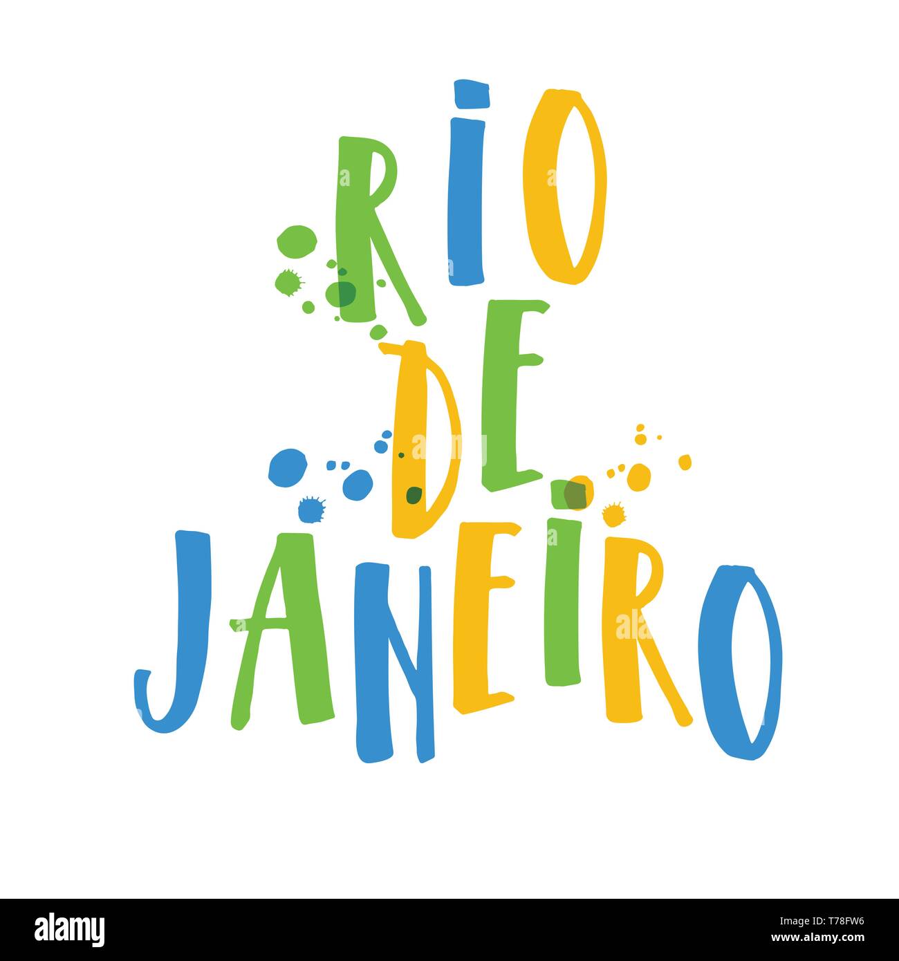 Illustration of Rio de Janeiro from Brazil vacation of colors of the ...