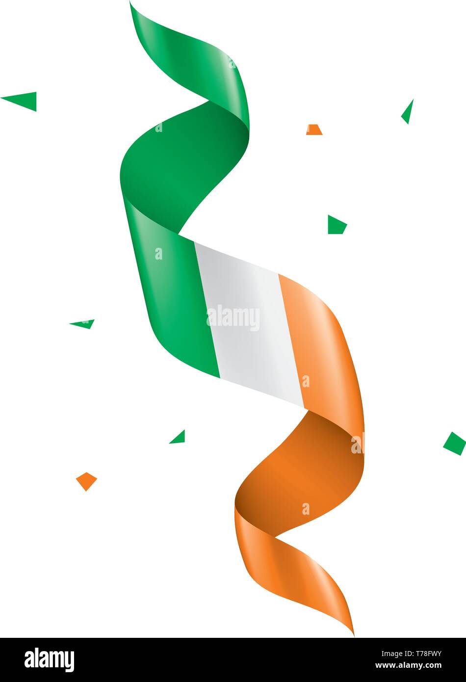 Ireland flag, vector illustration on a white background Stock Vector ...