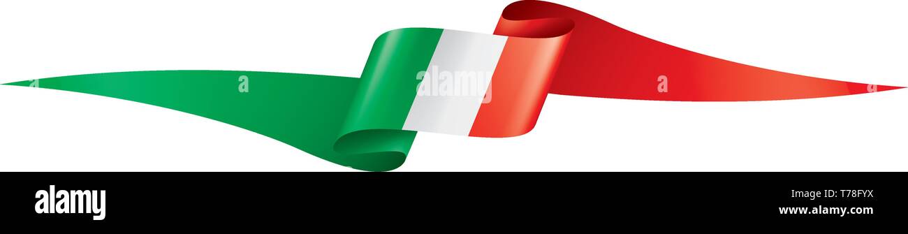 Italy flag, vector illustration on a white background Stock Vector ...