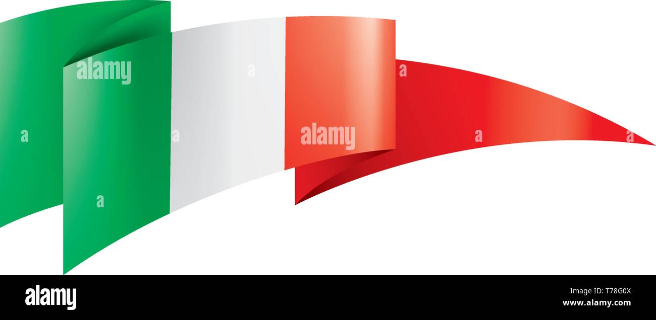 Italy flag, vector illustration on a white background Stock Vector ...