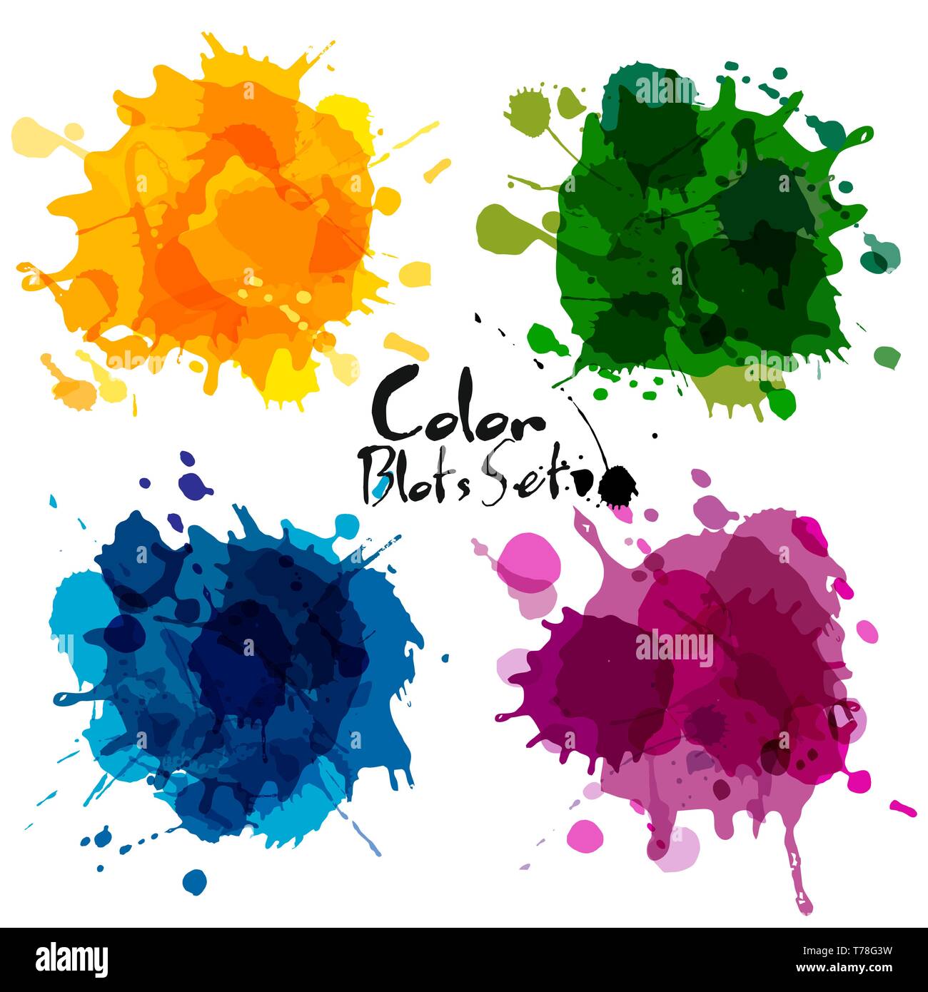 Abstract set of color blots. Vector background Stock Vector Image & Art ...