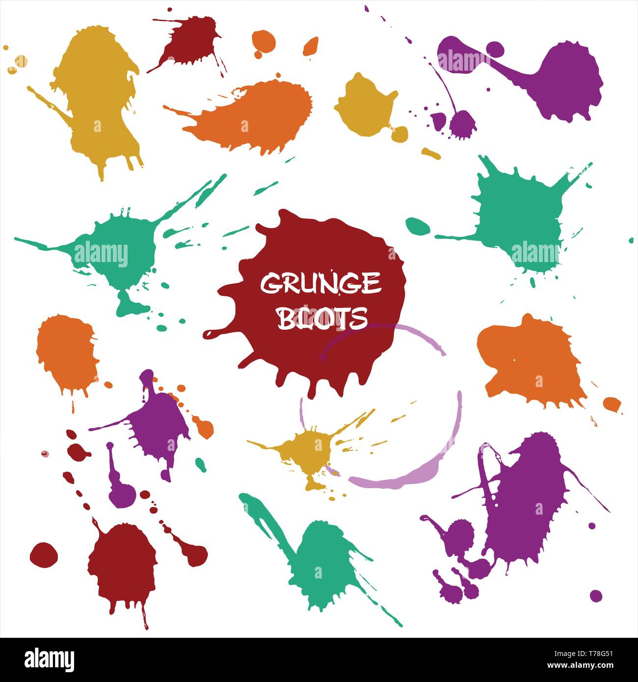 Abstract set of color blots. Vector background Stock Vector Image & Art ...