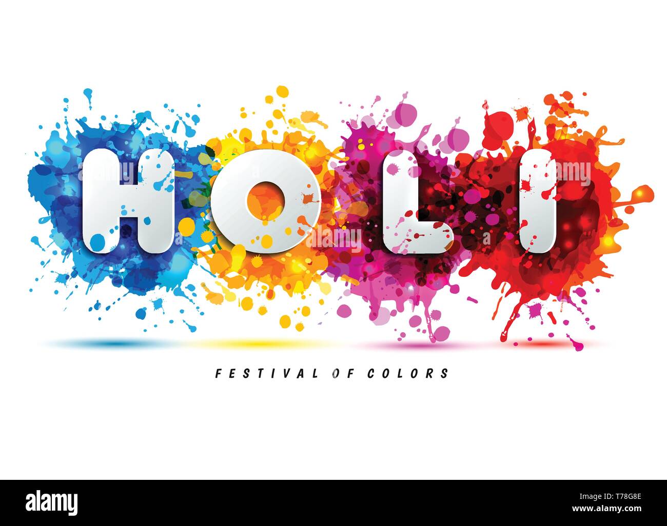 Holi spring festival of colors vector design element and sign holi. Can ...