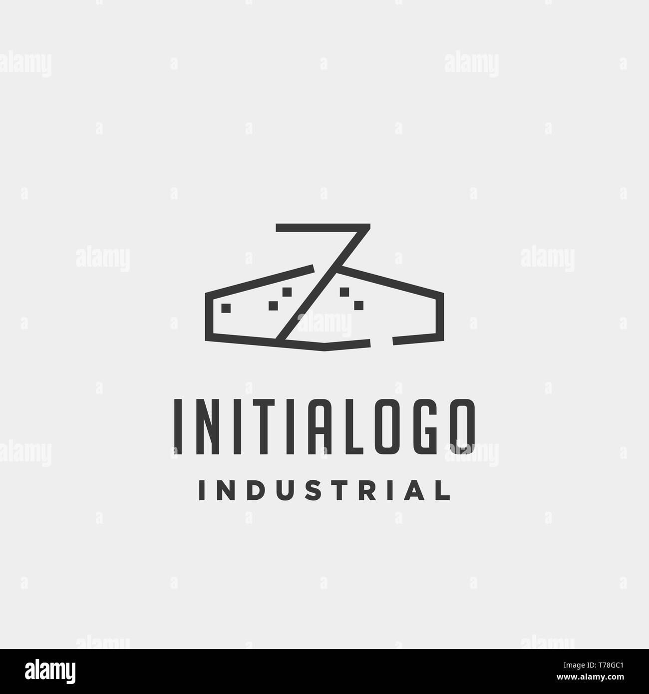 initial letter z real estate logo design for architect, house, building ...
