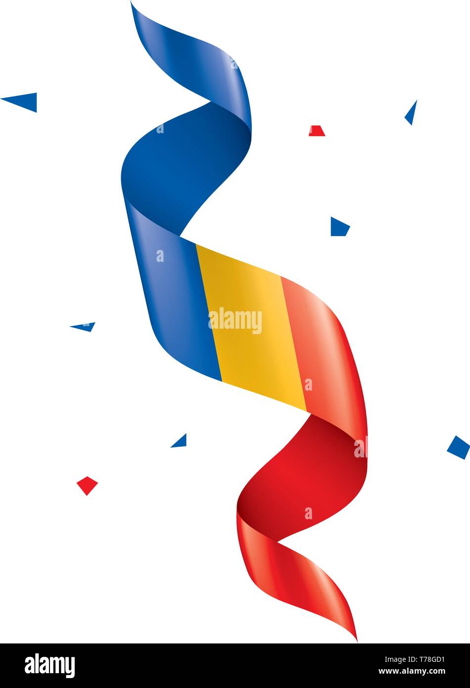 Chad flag, vector illustration on a white background Stock Vector Image ...