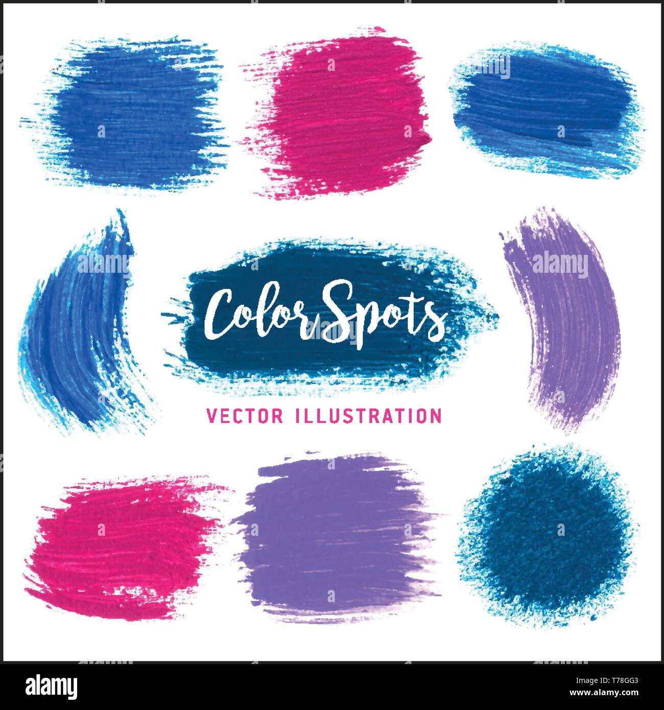 Textures of paint color spots. Vector illustration Stock Vector Image ...