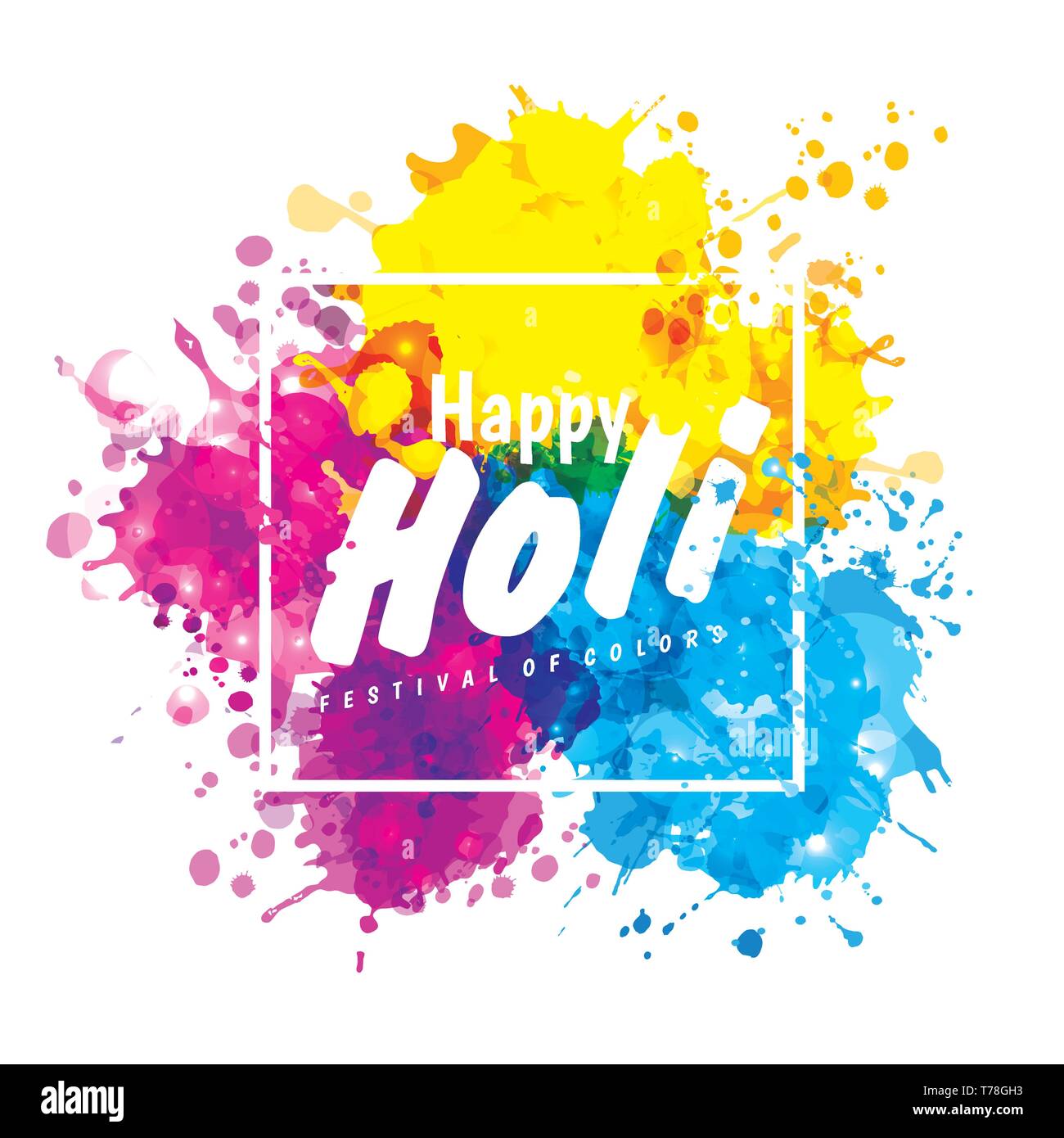 Holi spring festival of colors vector design element and sign holi. Can ...
