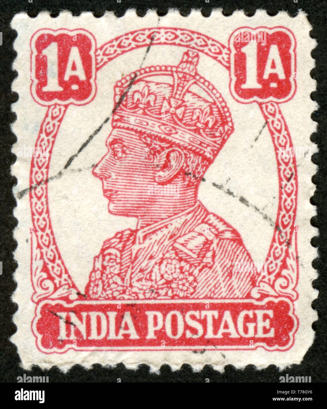 King george postage stamp india hi-res stock photography and images - Alamy